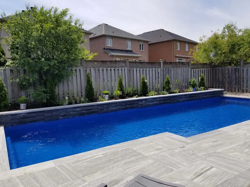 Elegance 33 Richmond Hill Pool/Landscape Installation - Fiberglass ...