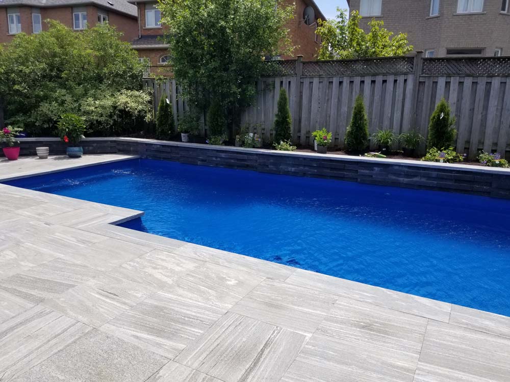 Elegance 33 Richmond Hill Pool/Landscape Installation - Fiberglass ...