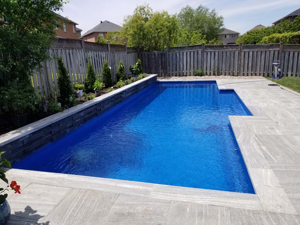 Elegance 33 Richmond Hill Pool/Landscape Installation - Fiberglass ...