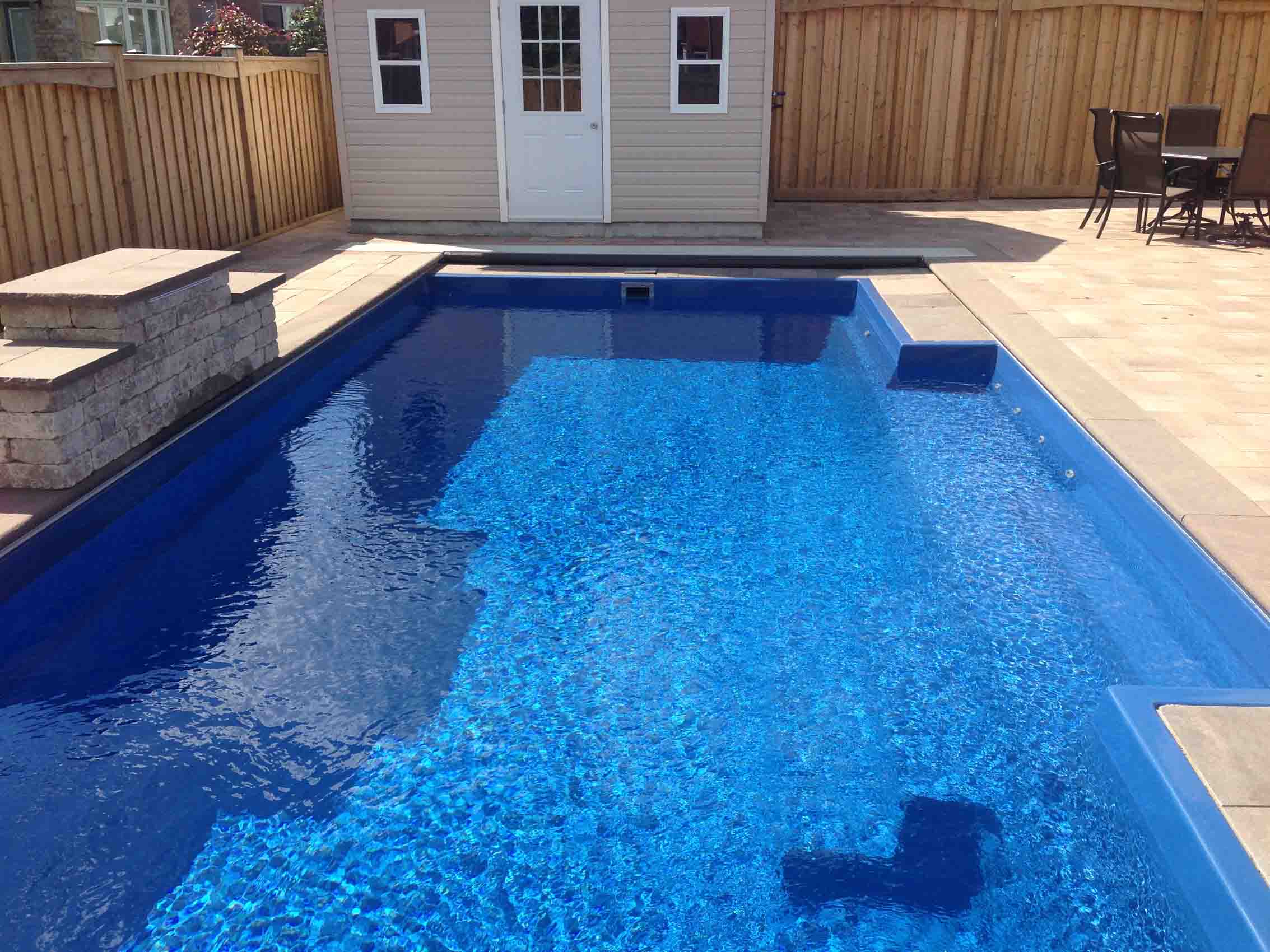 Pickering Pool/Landscape installation - Fiberglass inground swimming ...